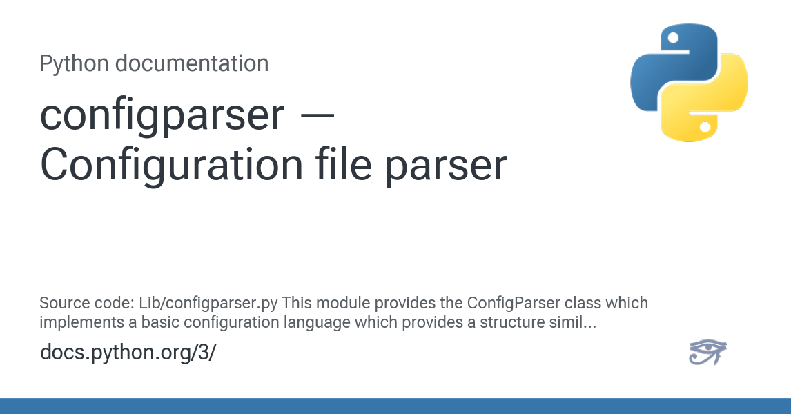 configparser — Configuration file parser — Python 3.12.12 documentation
