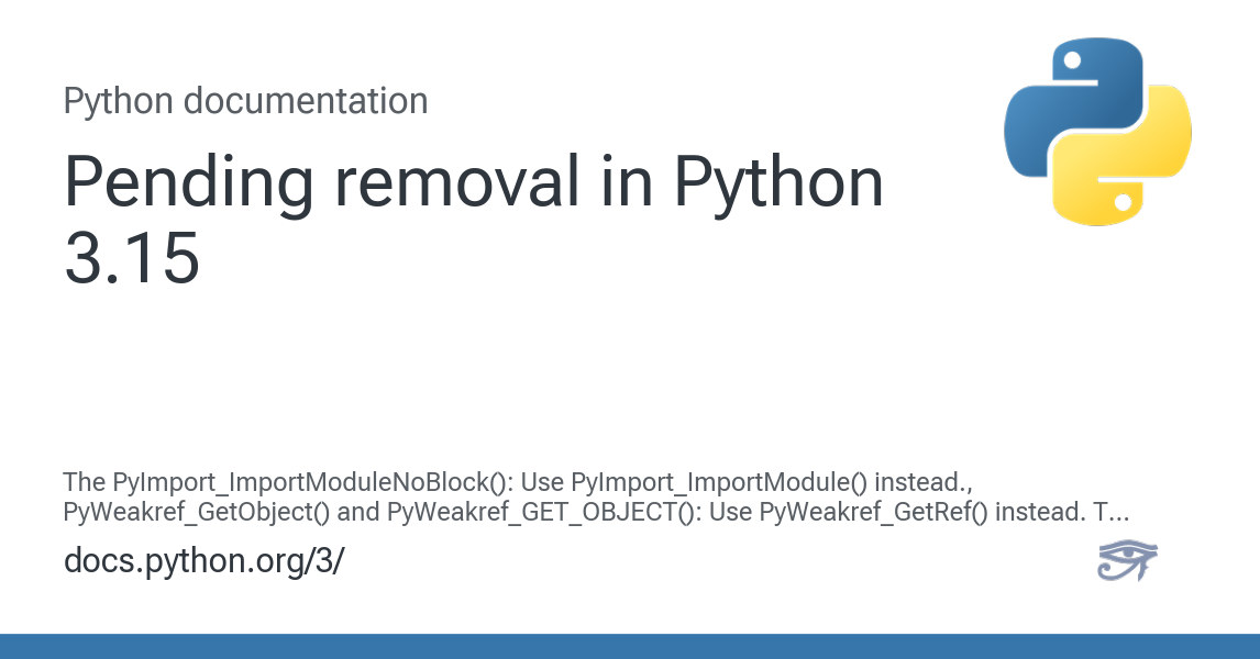 Pending removal in Python 3.15 — Python 3.14.3 documentation