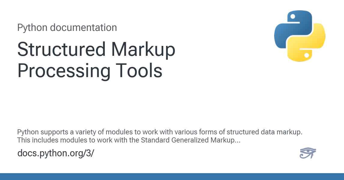 Structured Markup Processing Tools — Python 3.14.2 documentation