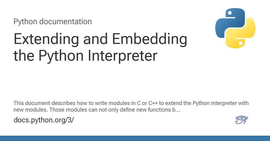Extending And Embedding The Python Interpreter — Python 3150a0 6917