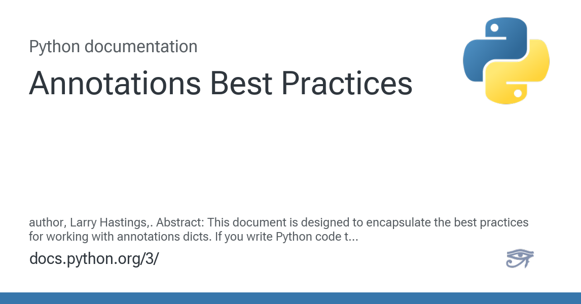 Annotations Best Practices — Python 3.15.0a0 documentation