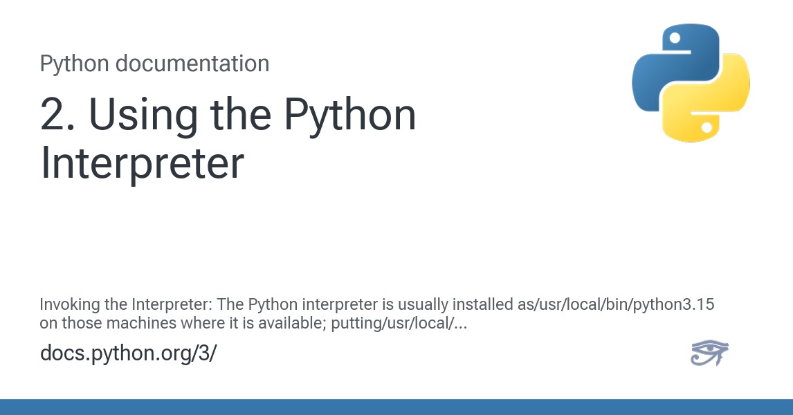 2 Using The Python Interpreter Python 3 15 0a6 Documentation